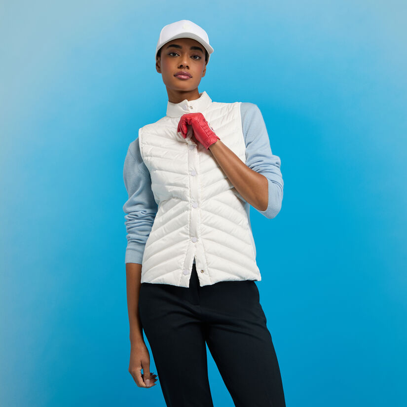 DOWN QUILTED TAFFETA TECH VEST | WOMEN'S JACKETS & VESTS | G/FORE