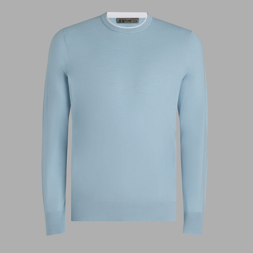 MERINO WOOL BLEND CREWNECK SWEATER | MEN'S SWEATERS | G/FORE