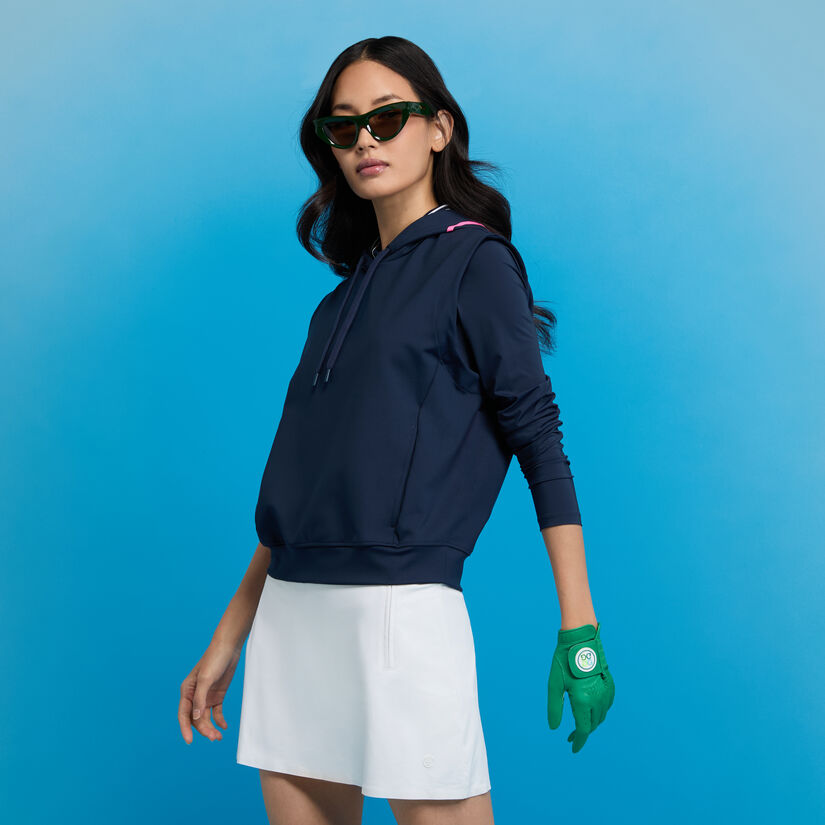 PRAY FOR BIRDIES DOUBLE KNIT BRUSHED BACK CROPPED SLEEVELESS HOODIE ...
