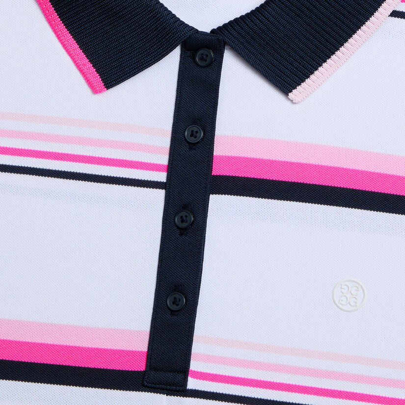 TECH PIQUÉ ENGINEERED STRIPE PERFORMANCE POLO | WOMEN'S POLO SHIRTS | G ...