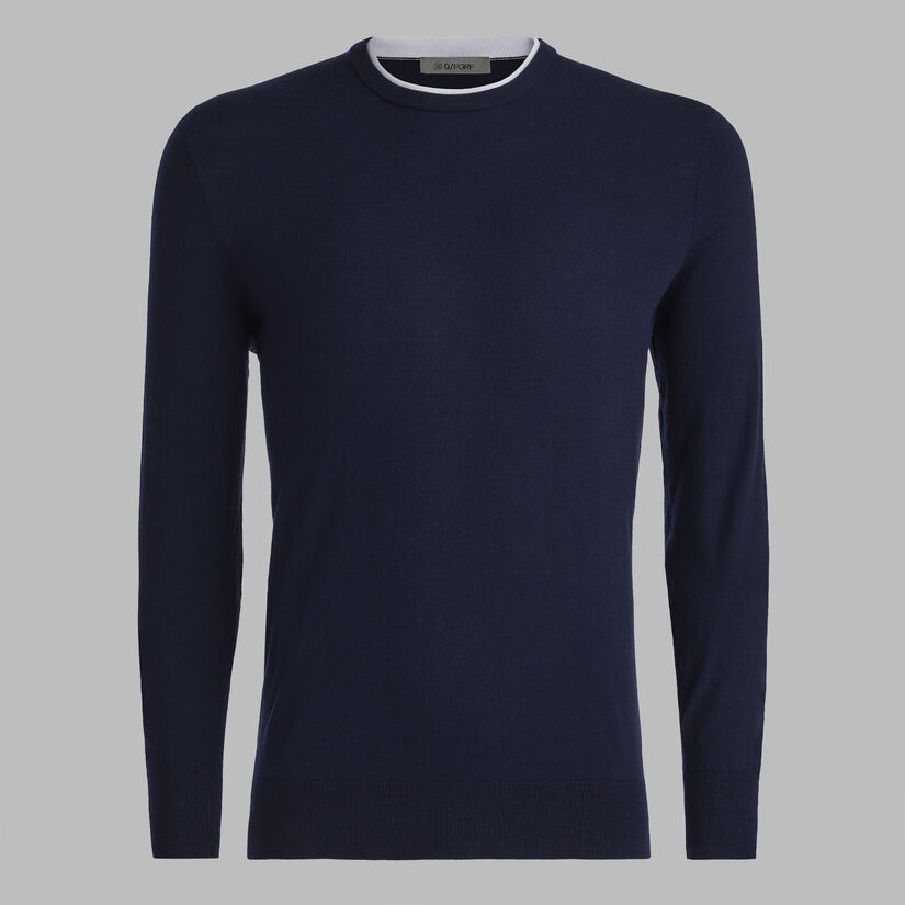 MERINO WOOL BLEND CREWNECK SWEATER | MEN'S SWEATERS | G/FORE