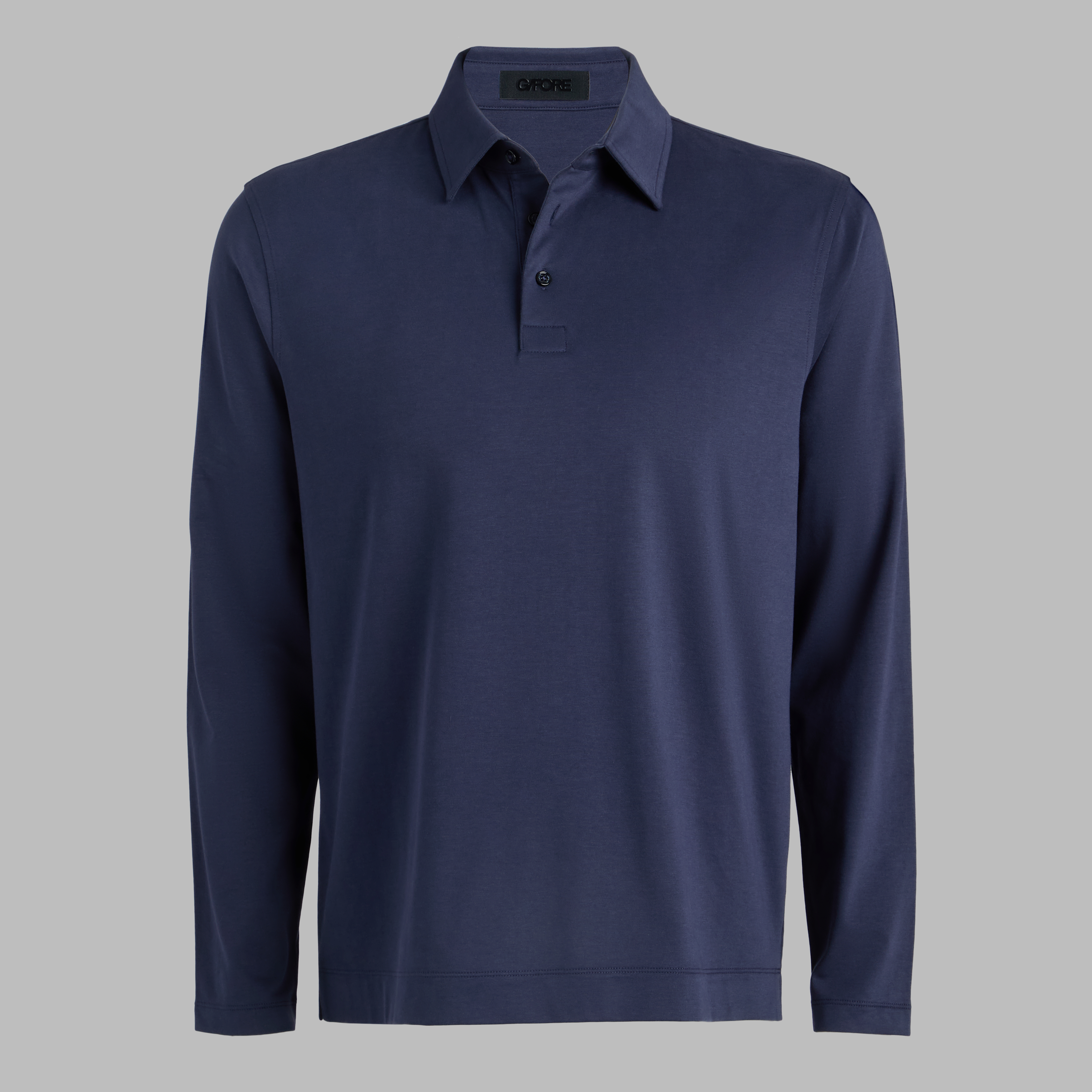 BRUSHED COTTON LONG SLEEVE POLO | MEN'S POLO SHIRTS | G/FORE